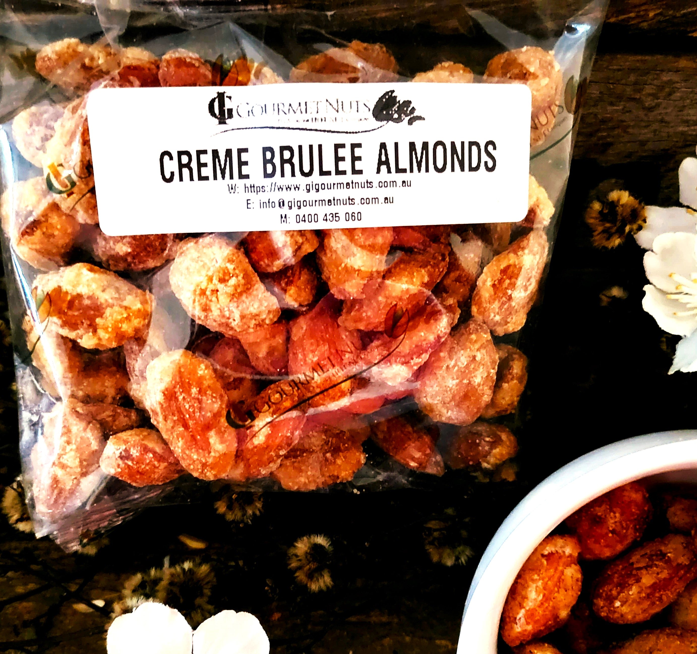 Crème Brulee Flavoured Almonds – GI Gourmet Nuts