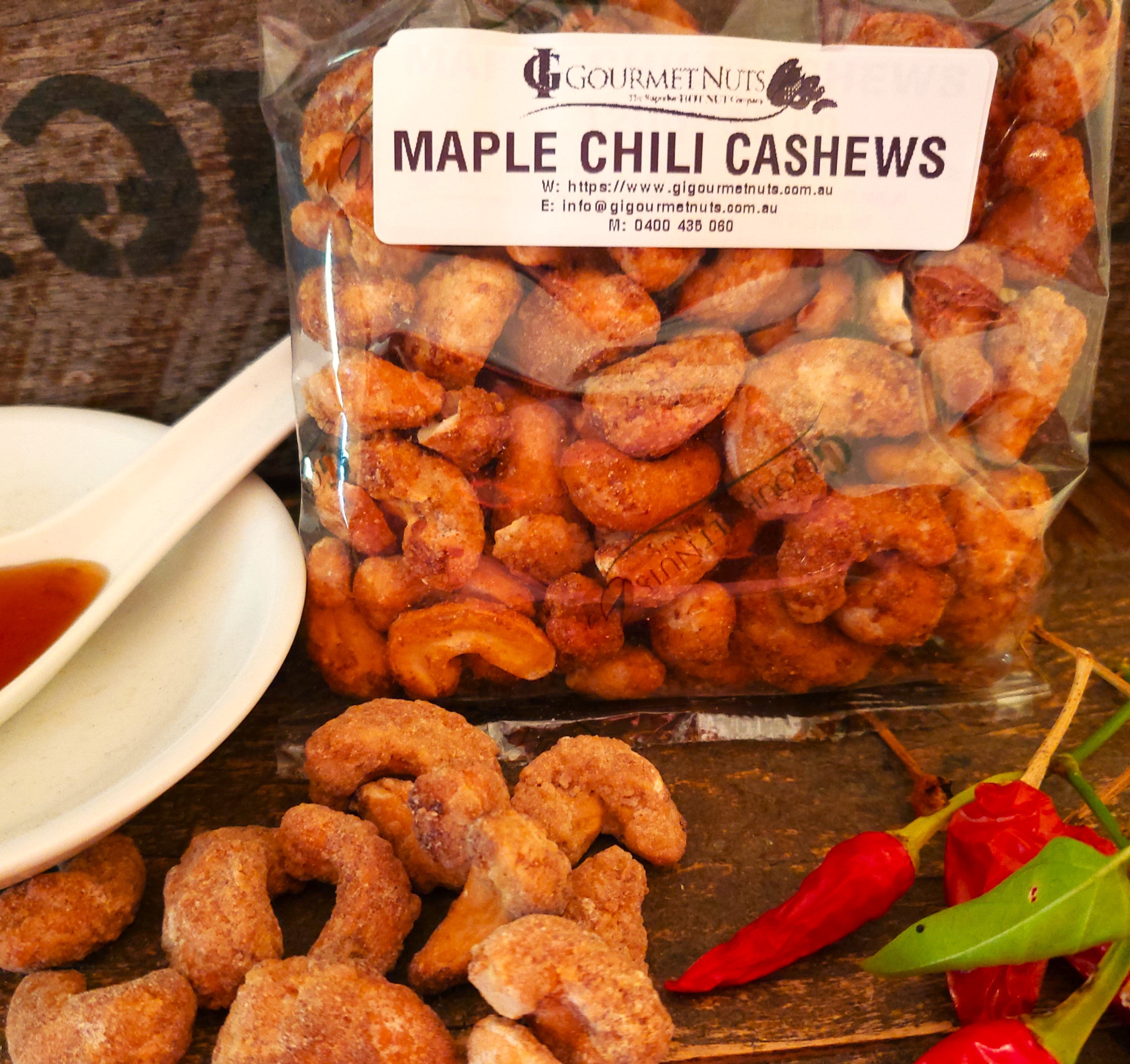 Maple Chilli Cashews – GI Gourmet Nuts